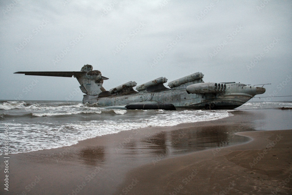 Project 903 rocket ekranoplan "Caspian monster" Stock Photo | Adobe Stock