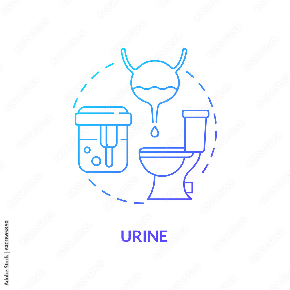 Urine concept icon. Lab sample idea thin line illustration. Urinalysis ...