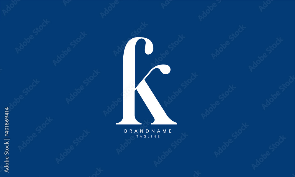 Alphabet letters Initials Monogram logo FK, KF, F and K Stock Vector ...