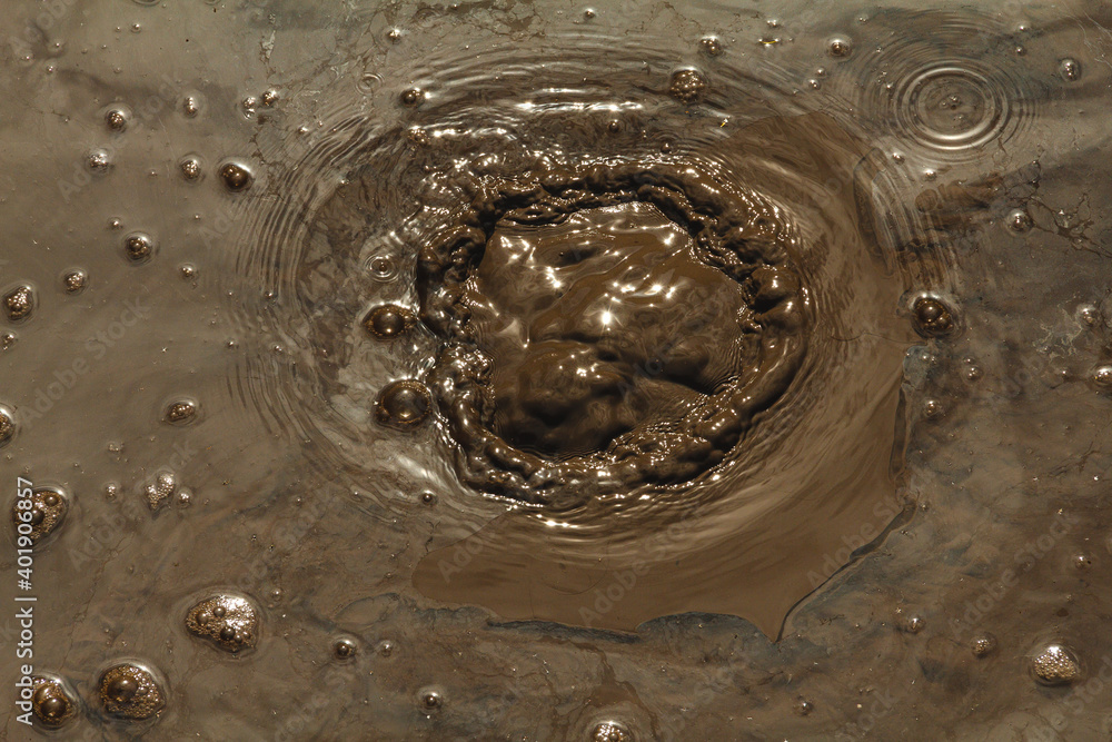 Boiling mud pool in Wai-O-Tapu thermal wonderland, Rotorua, North ...