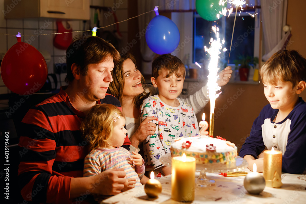 Adorable little toddler girl celebrating second birthday. Baby child ...