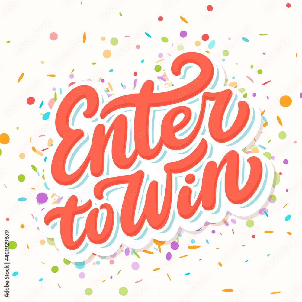 Enter to win. Vector banner. Stock Vector | Adobe Stock