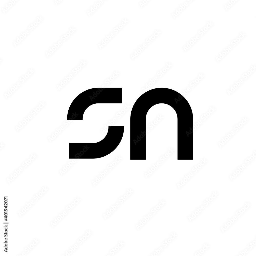 sn minimal logo icon design vector isolated design Stock Vector | Adobe ...