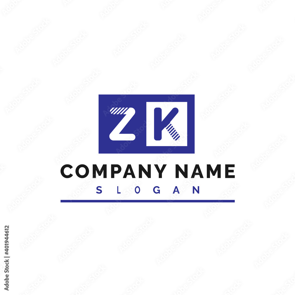 ZK Logo Design. ZK Letter Logo Vector Illustration - Vector Stock ...