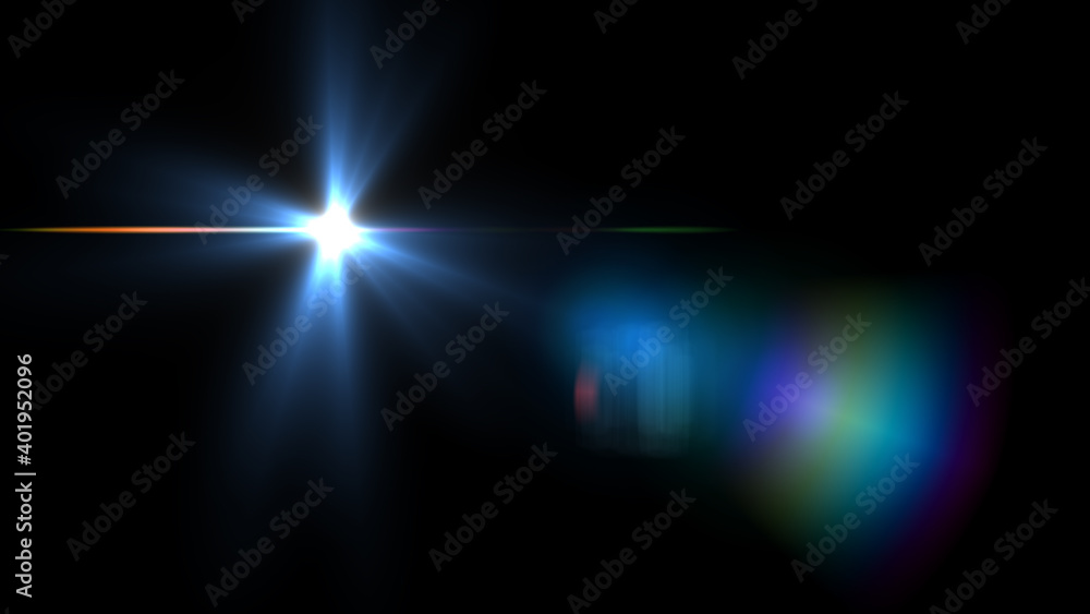 lens flare,Abstract Natural Sun flare on the black background, flare ...