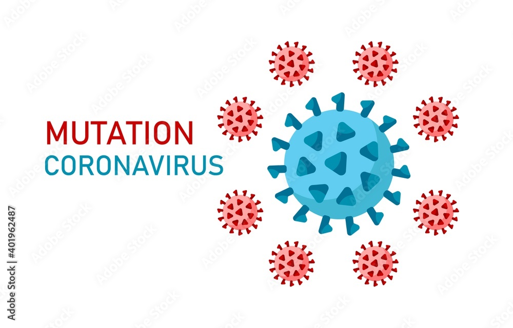 Virus cell mutations process vector illustration isolated on white ...