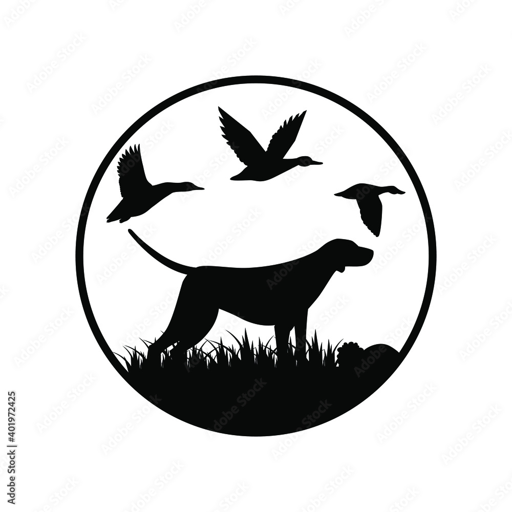 Duck hunting icon vector set. nature illustration sign collection ...
