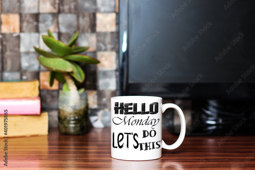 Hello Monday, let's do this. motivational quote about Monday and week ...