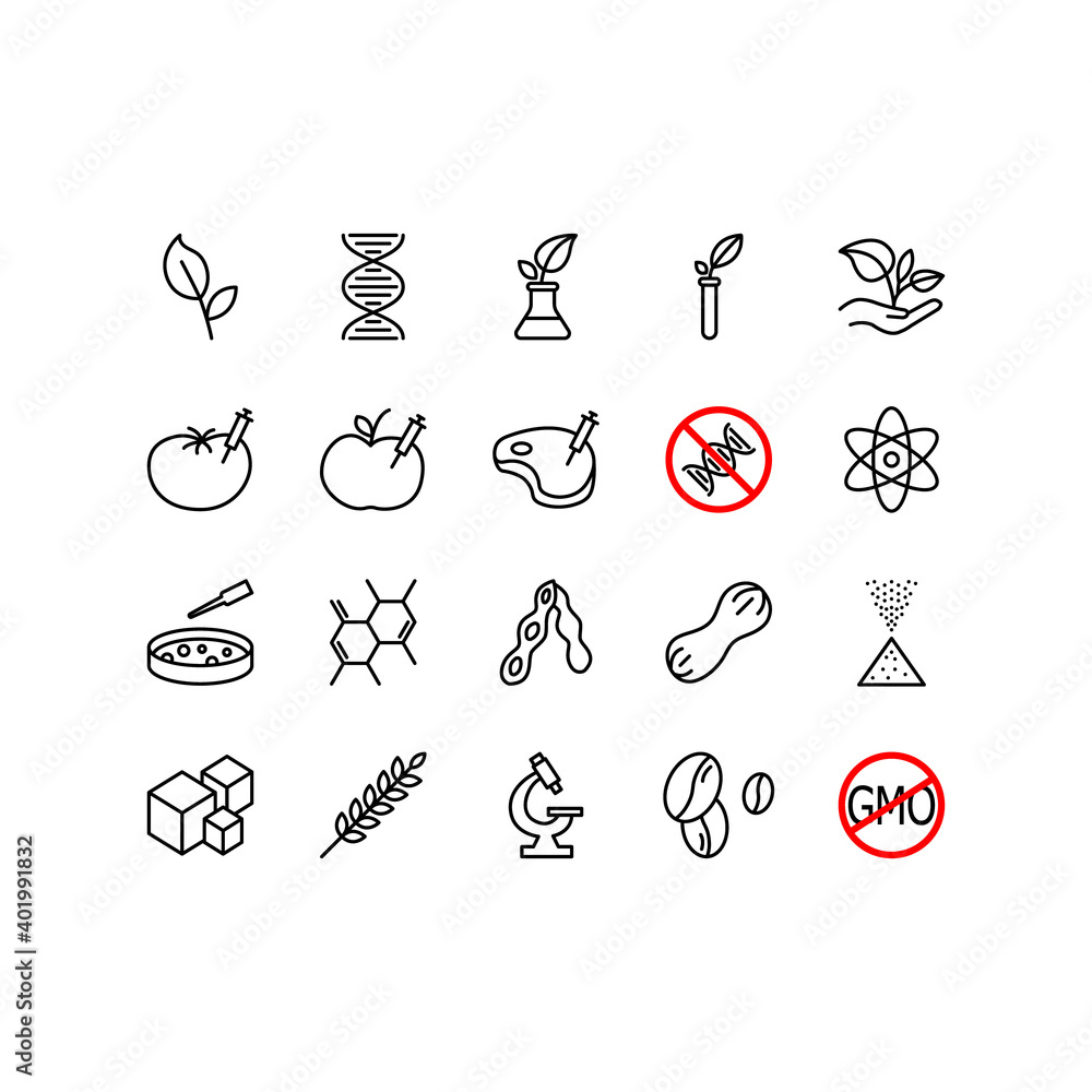 Food safety vector icons. Set of ingredient warning label icons ...