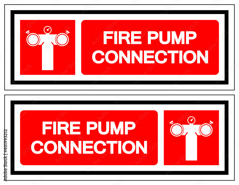 Fire Pump Connection Symbol Sign ,Vector Illustration, Isolate On White ...