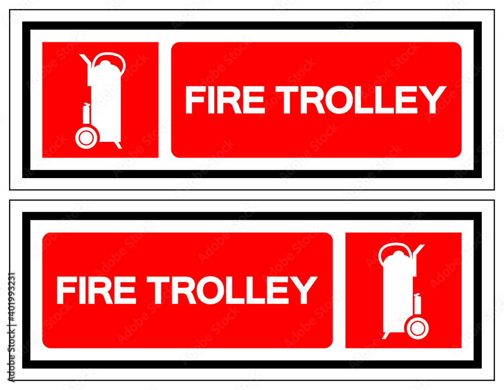 Fire Trolley Symbol Sign ,Vector Illustration, Isolate On White ...