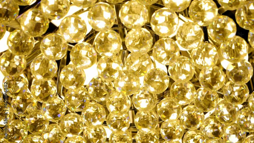 Glitter shiny gold crystal decor balls tilt up Stock Video | Adobe Stock