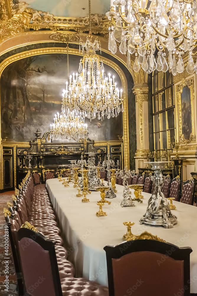 Inside of Louvre Museum - one of the largest and most visited museums ...
