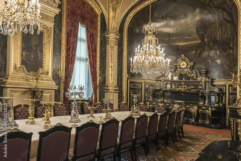 Inside of Louvre Museum - one of the largest and most visited museums ...