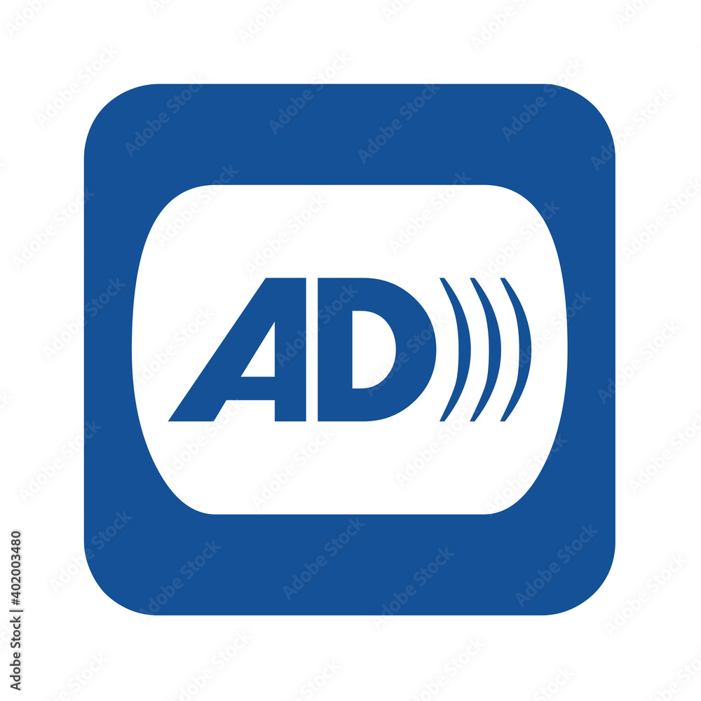 Audio description pictogram Stock Illustration | Adobe Stock