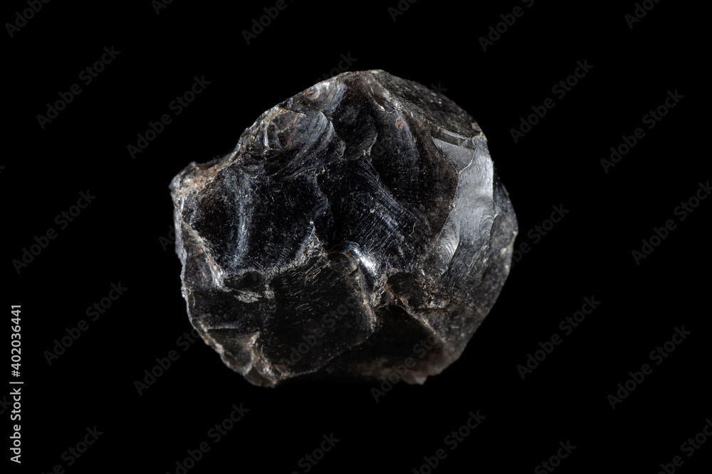 obsidian original rock specimen Stock Photo | Adobe Stock