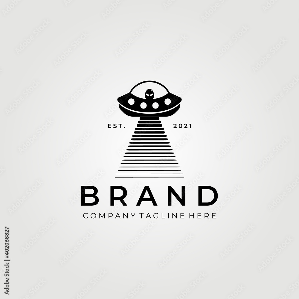 ufo logo, alien logo vector illustration design graphic Stock Vector ...
