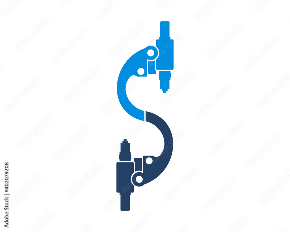 S letter with microscope logo Stock Vector | Adobe Stock