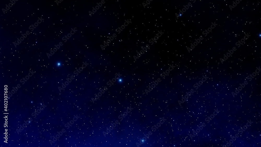 Stars in sky, starry night starlight shine of milky way, space cosmic ...