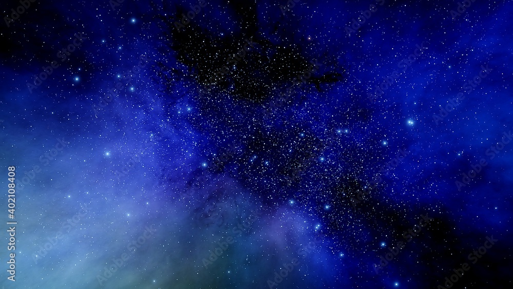 Stars in sky, starry night starlight shine of milky way, space cosmic ...