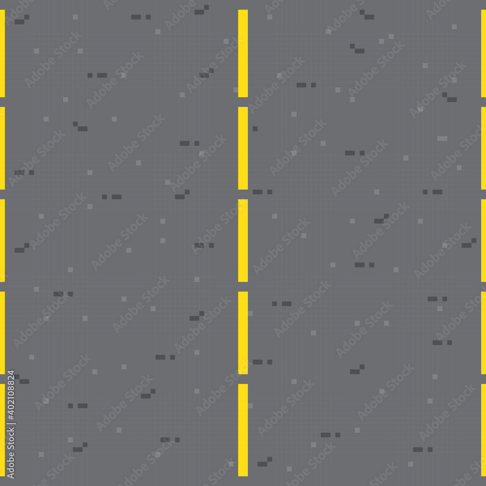 Road pixel art. Road texture. Vector picture. Stock Vector | Adobe Stock