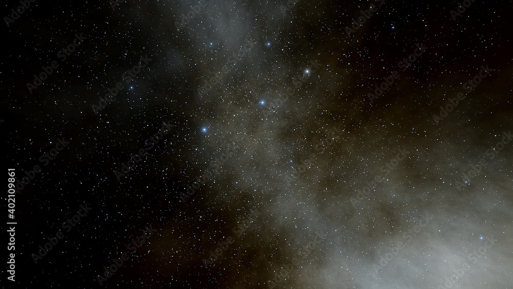 Stars in sky, starry night starlight shine of milky way, space cosmic ...