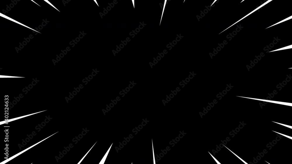 Vidéo Stock Retro geometric background with white rays. Zoom cartoon ...