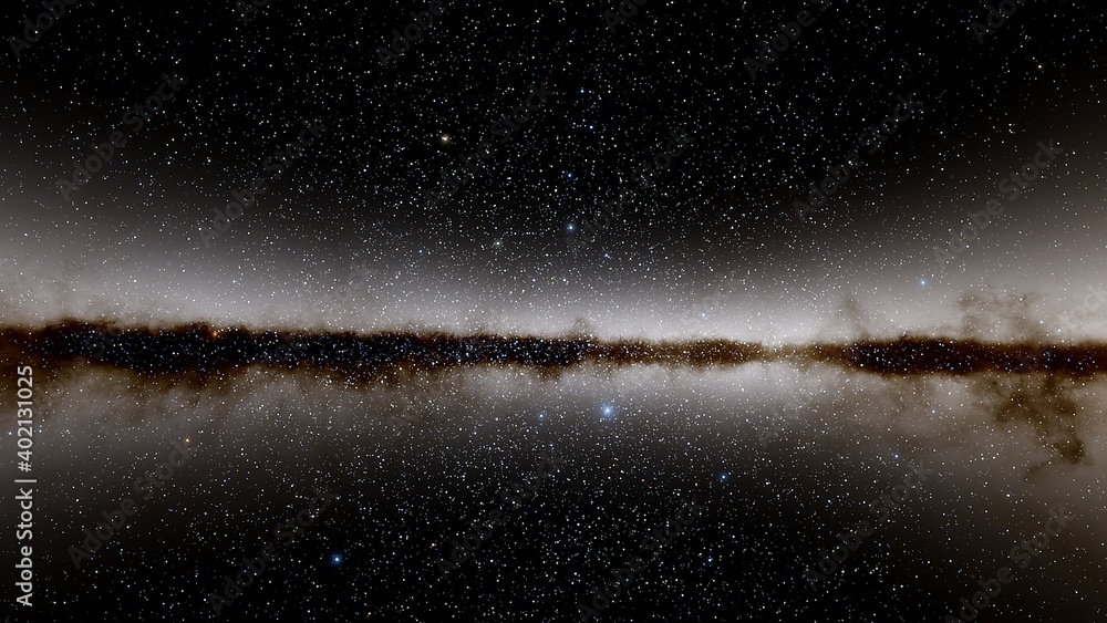 Stars in sky, starry night starlight shine of milky way, space cosmic ...