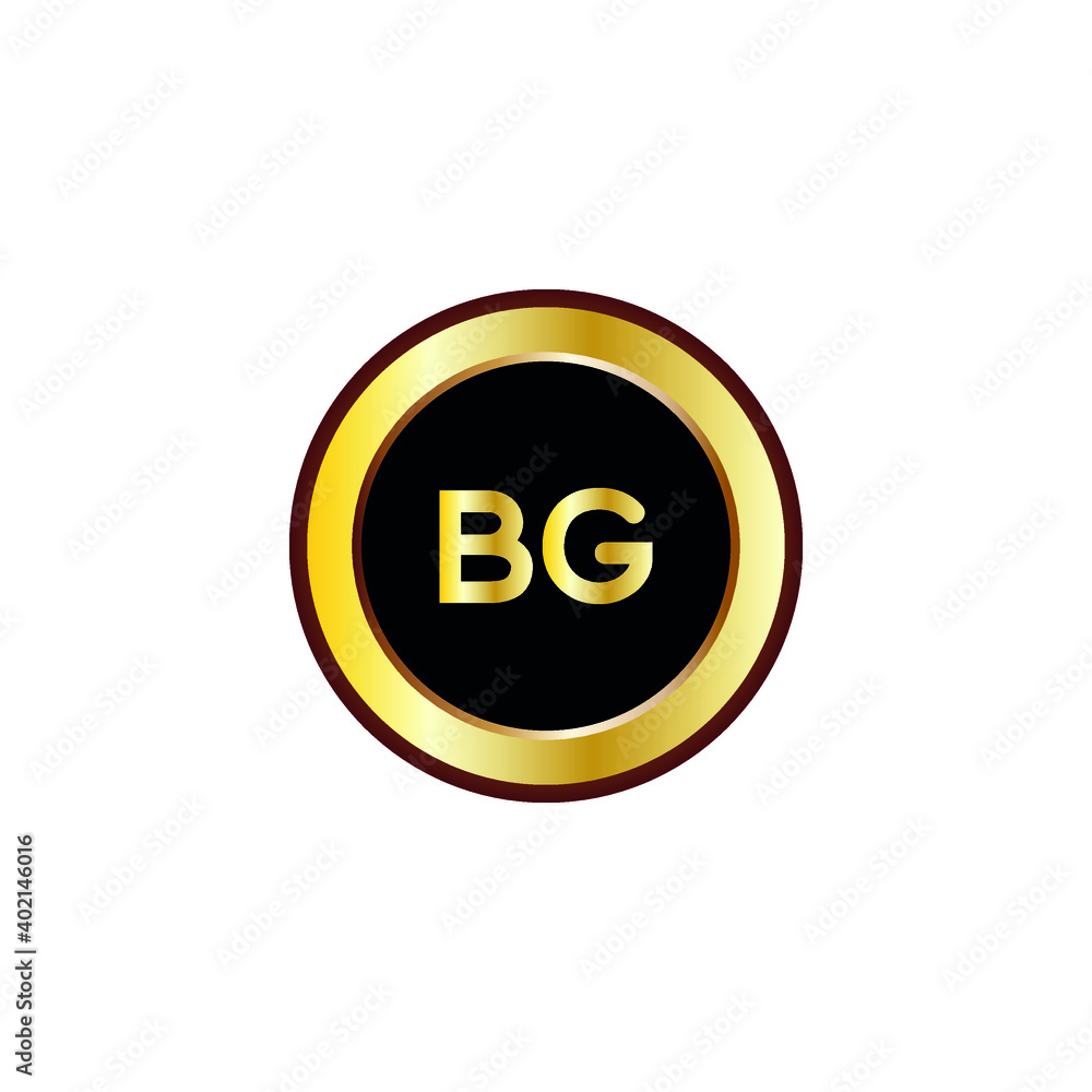 bg letter vector logo design with gradient Stock Vector | Adobe Stock