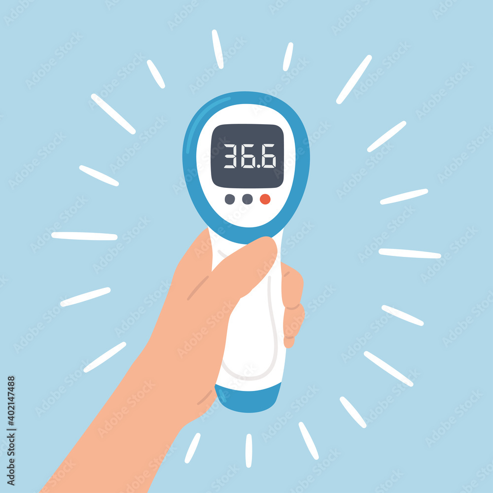 Non-contact infrared electronic thermometer with normal temperature in ...