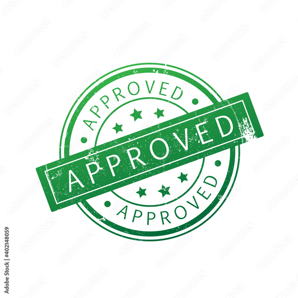 Approved stamp isolated on white background. Trendy approved stamp ...