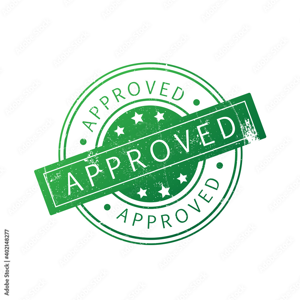 Approved stamp isolated on white background. Trendy approved stamp ...