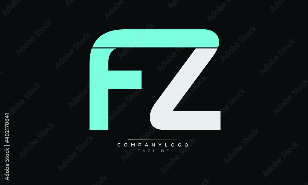 FZ icon monogram letter text alphabet logo design Stock Vector | Adobe ...