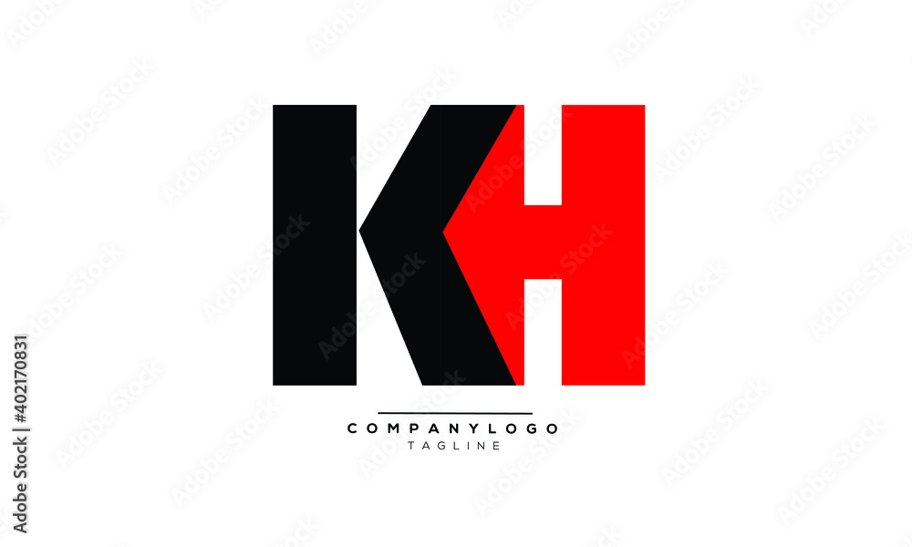 KH icon monogram letter text alphabet logo design Stock Vector | Adobe ...