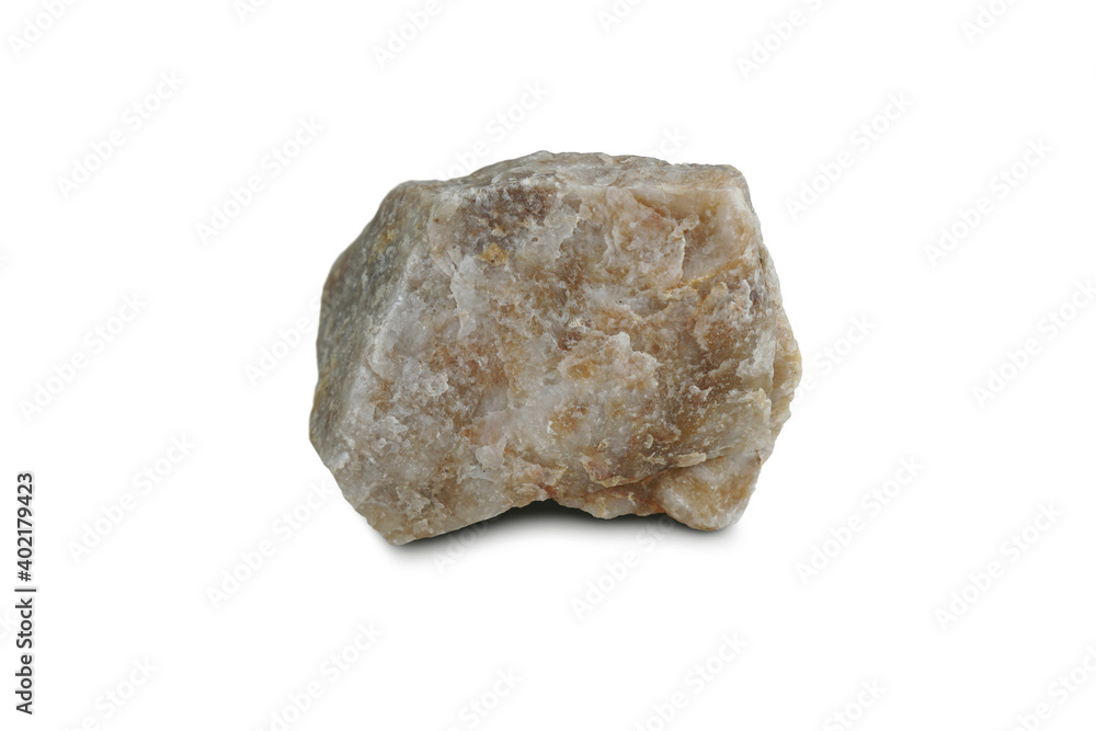 Quartzite rock stone isolated on white background. Quartzite is a ...