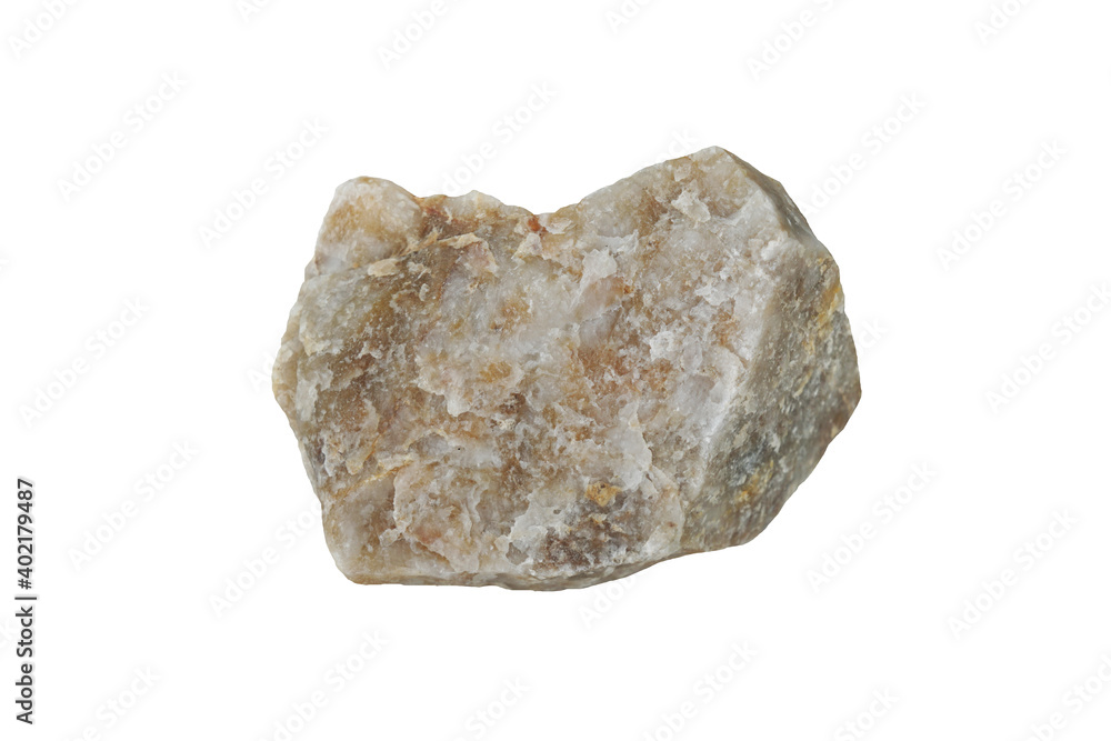 Quartzite rock stone isolated on white background. Quartzite is a ...