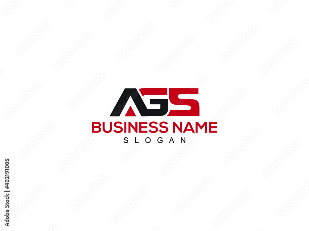 AGS Letter Logo, ags logo icon design Stock Vector | Adobe Stock