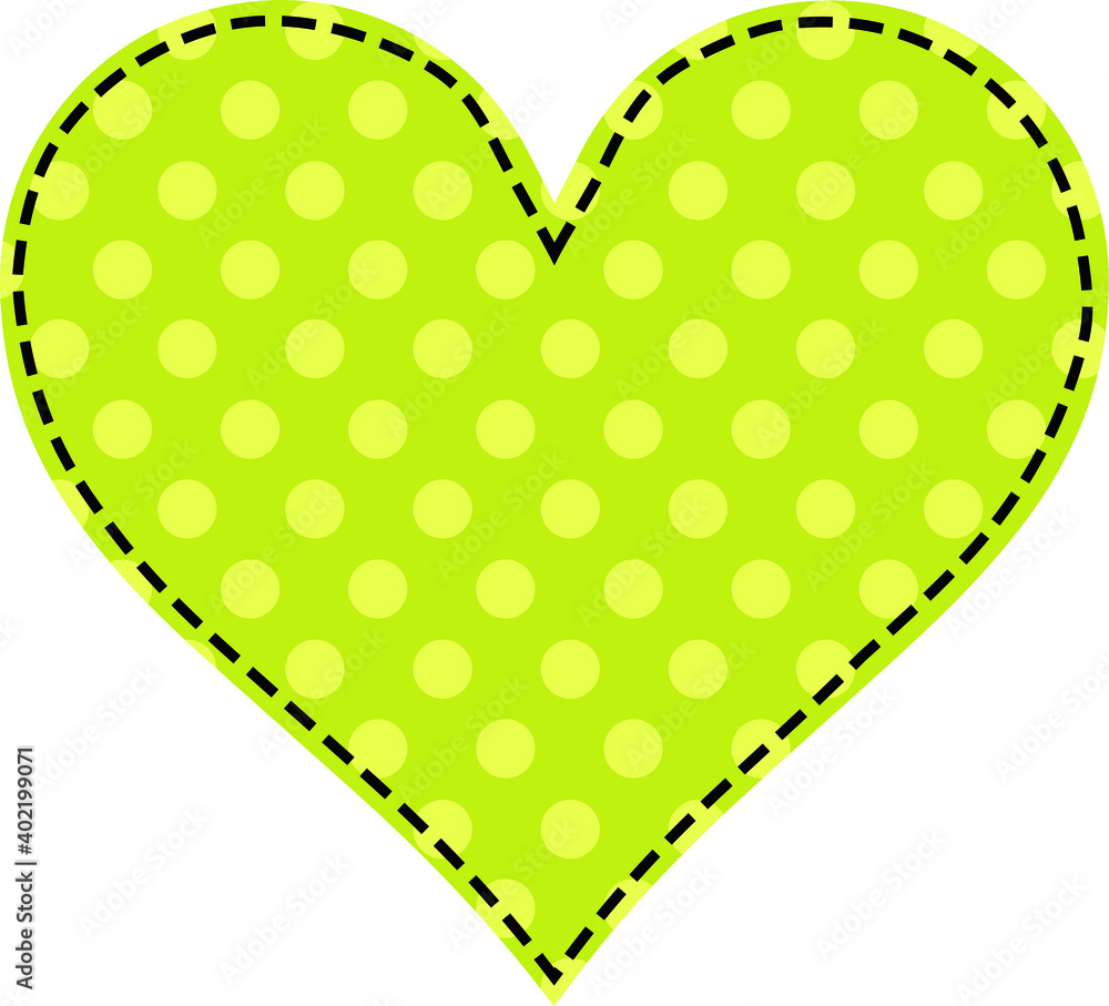 Polka Dot Heart Clipart