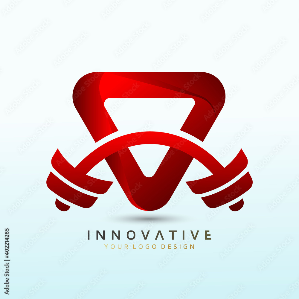 Letter V fitness vector logo design, dumbbell icon, Fitness Logo Stock ...