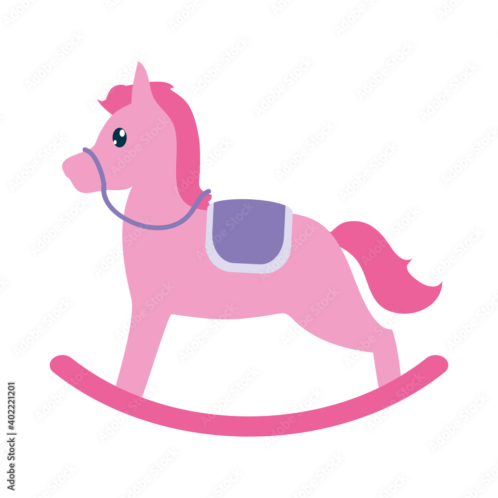 Pink Rocking Horse Clipart