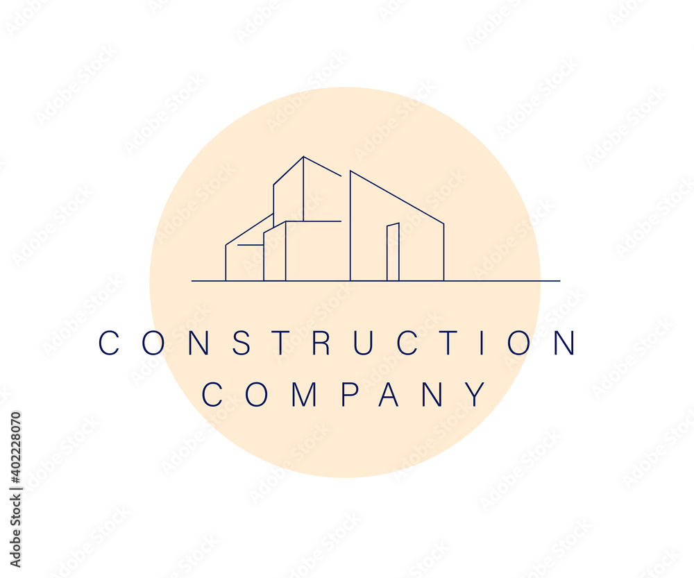 Vector construction company brand design template. Building company and ...