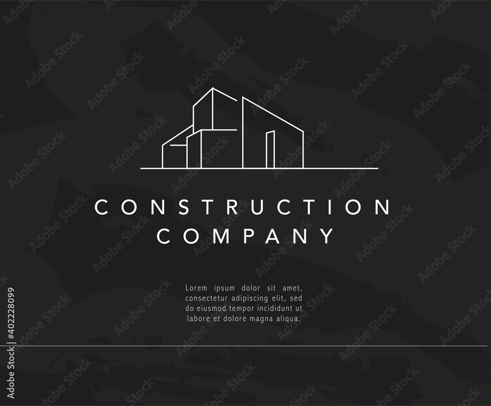 Vector construction company brand design template. Building company and ...