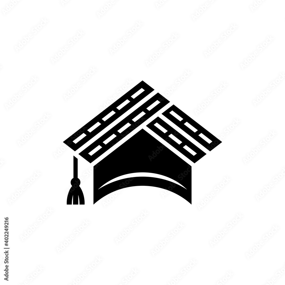 Film school university. Filmstrip and toga hat logo concept. Education ...