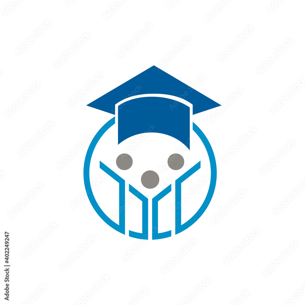 School university student logo. Graduates logo template. Education seal ...