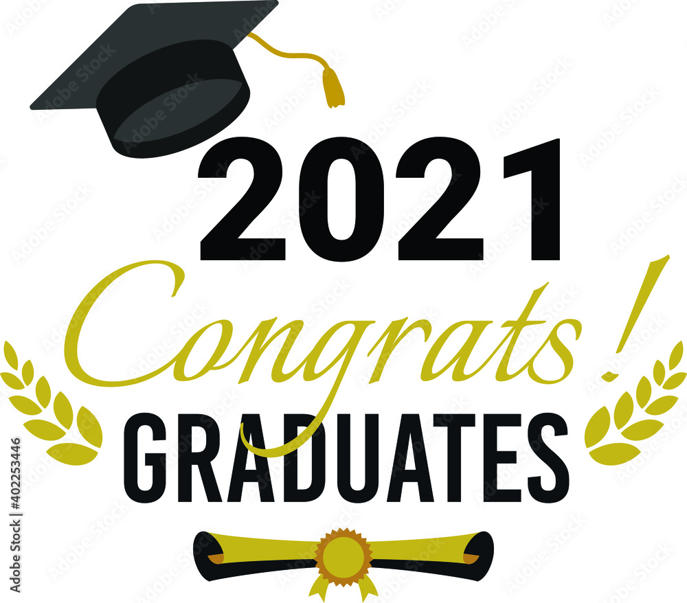 Class of 2021. Modern calligraphy. Vector illustration. Hand drawn ...
