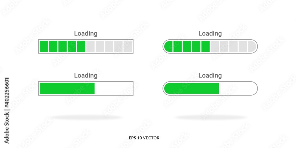Set of Loading Illustration. Download progress signs - EPS 10 Vector ...