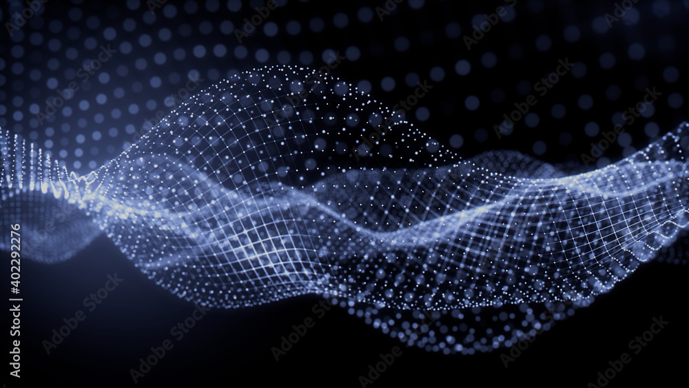 Sound Wave Vizualisation concept. Music audio frequencies represented ...