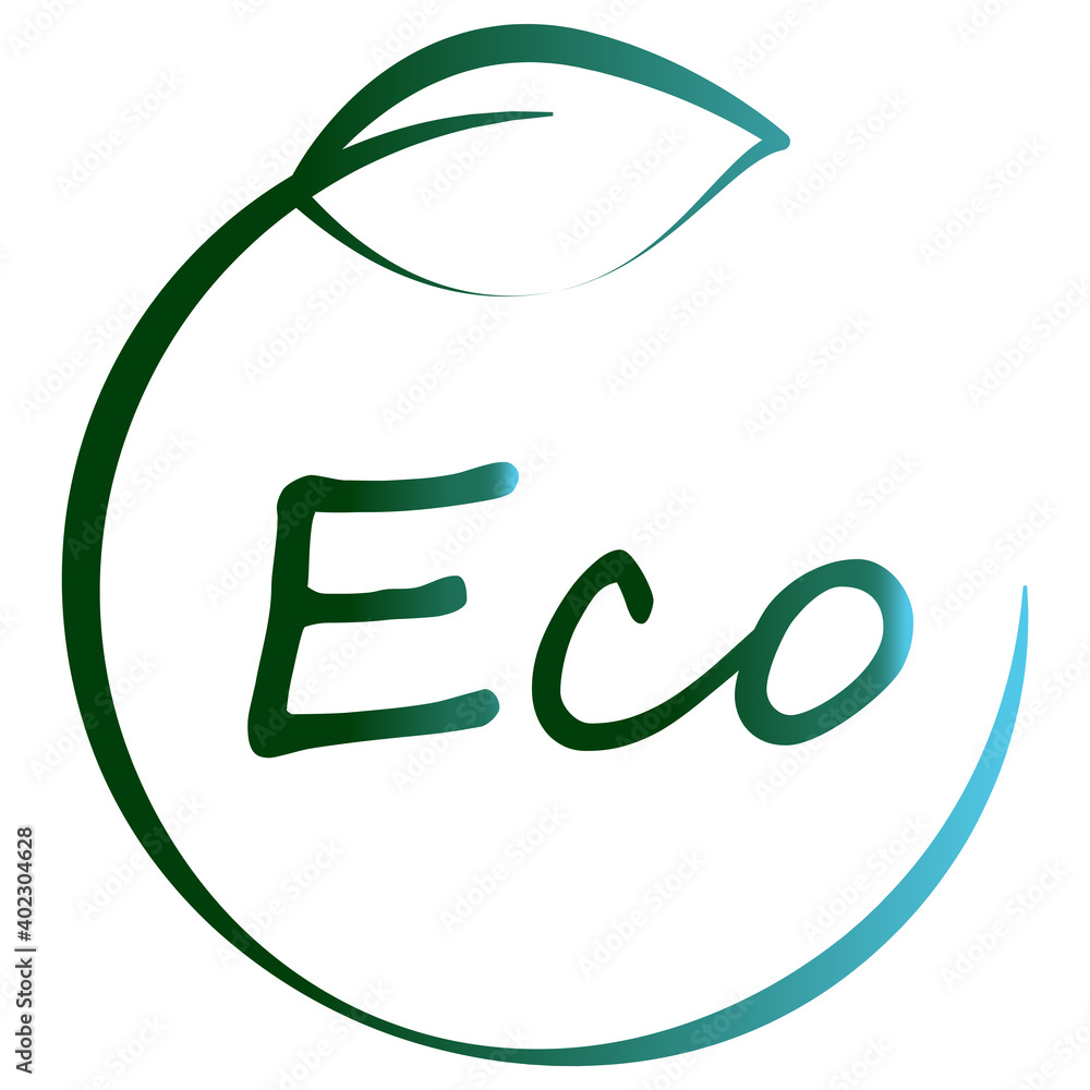 Eco icon vector. Ecology logo isolated on white background. Trendy eco ...