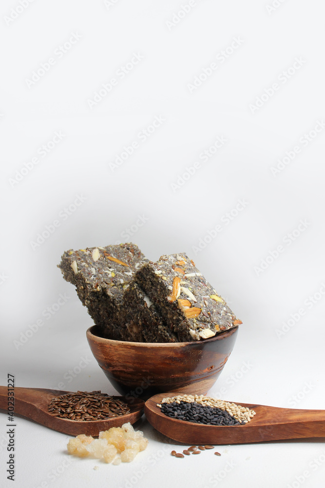 Instant Energy bar made with sesame seeds,flex seeds,jaggery and desi ...