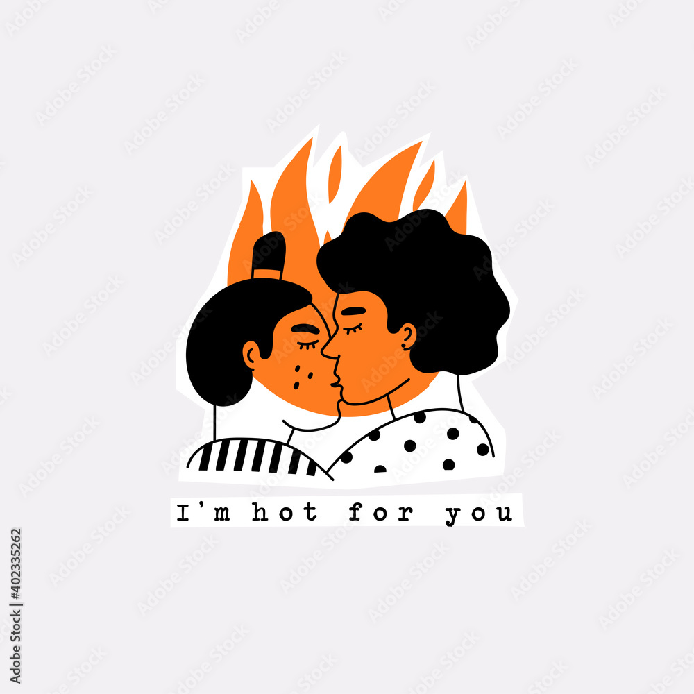 I am hot for you. Gay female Couple being loving and happy. Two girls ...